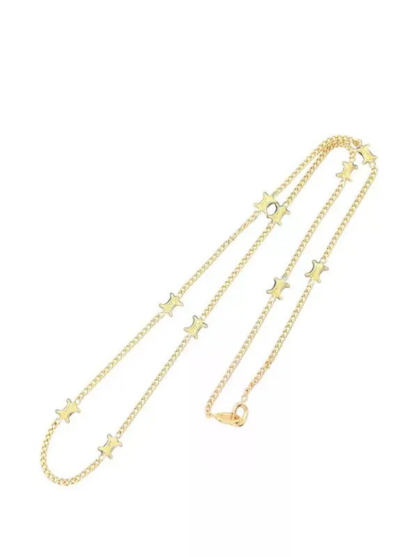 Celine Tone Macadam Motif Chain Necklace - Gold