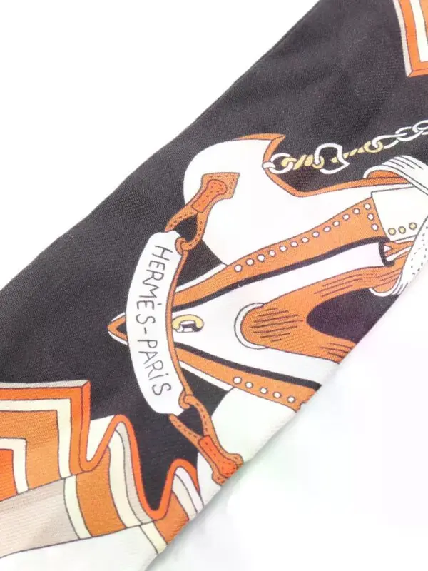Hermès 2010s Bouquets Sellier Ribbon Scarf