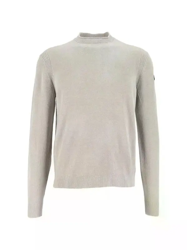 RRD Velvet-effect Ribbed-trim Sweater