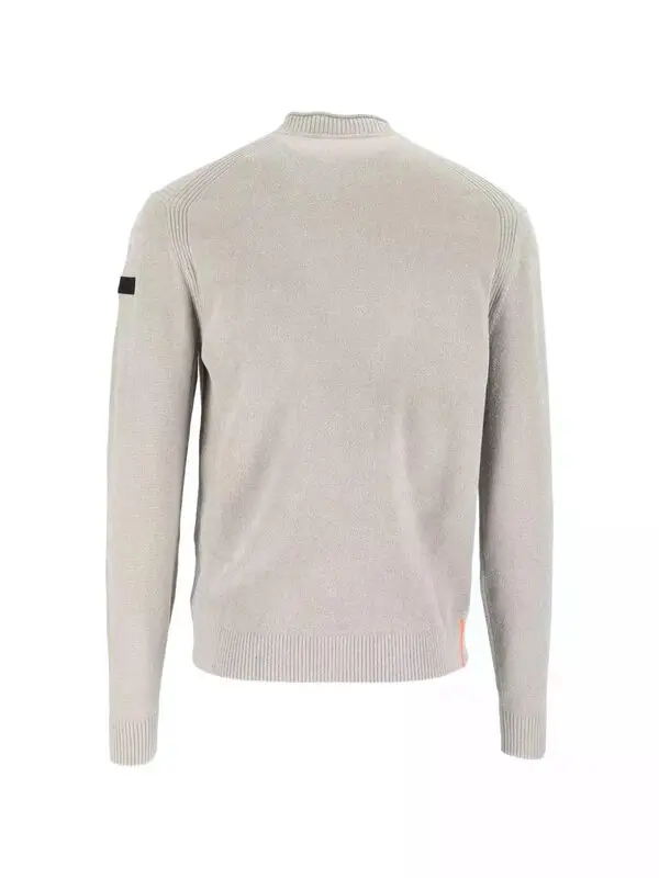 RRD Velvet-effect Ribbed-trim Sweater