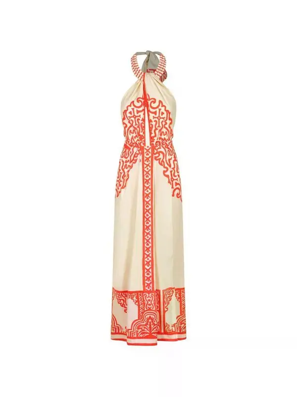 Johanna Ortiz Halterneck Maxi Dress - Neutrals