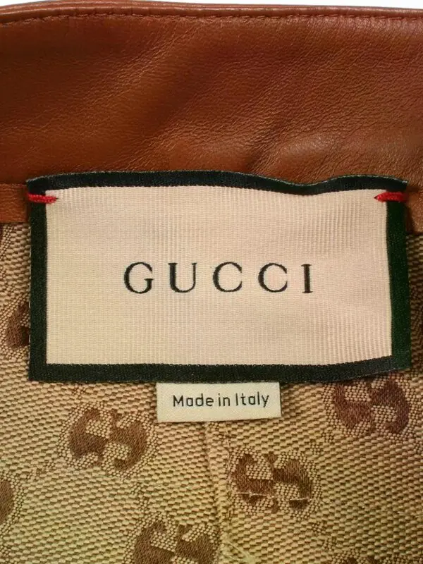 Gucci Gg Canvas Leather Trim Mini Shorts