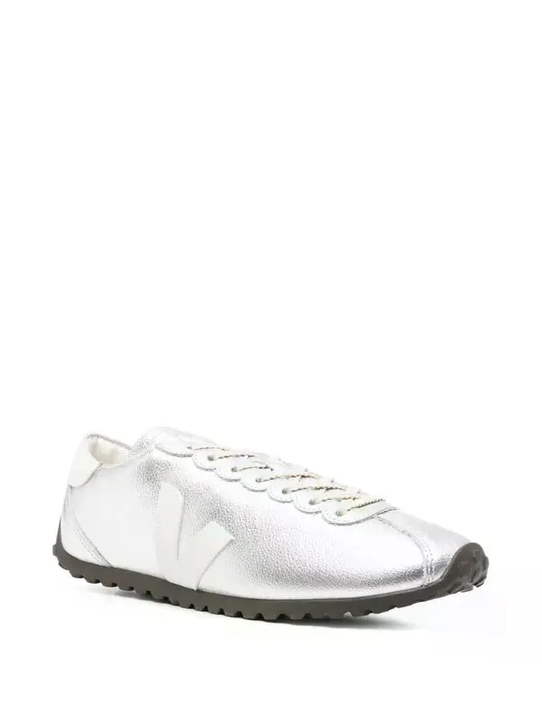VEJA Cateyes Leather Sneakers - Silver
