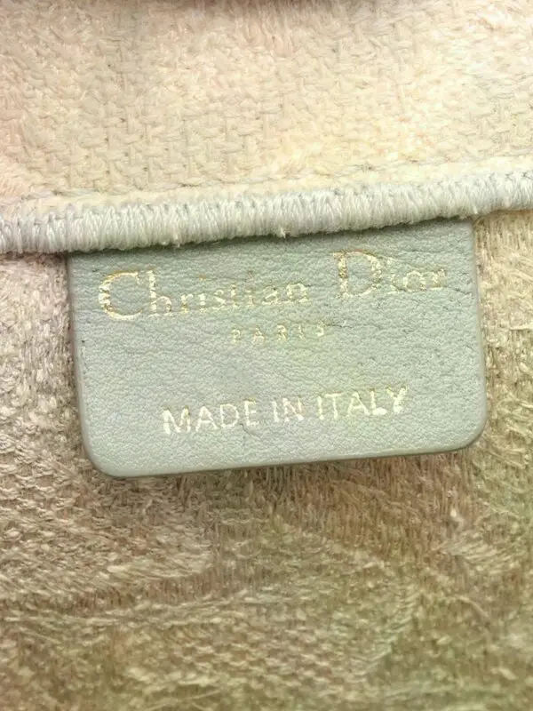 Dior Logo Embroidered Canvas Tote Bag - Neutrals