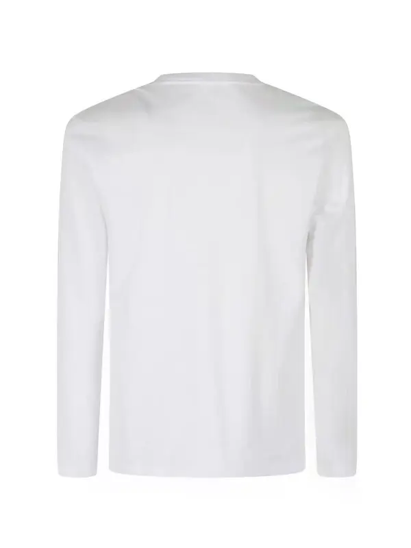 DONDUP Logo-embroidered Long-sleeve T-shirt - White