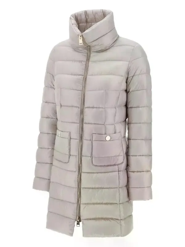 Herno Maria Quilted High Neck Coat - Neutrals