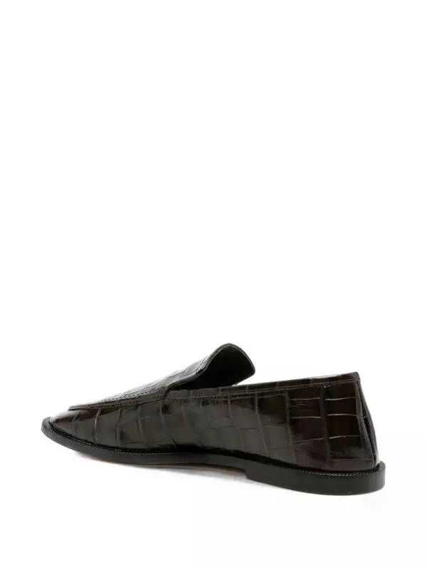 ALYSI Croc-effect Leather Loafers