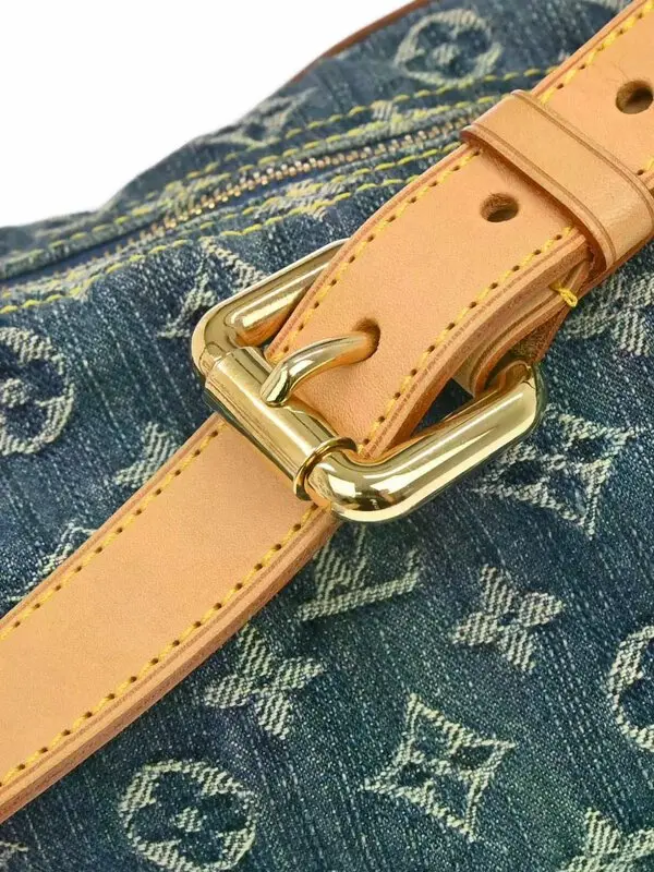 LOUIS VUITTON Monogram Denim Baggy Shoulder Bag - Blue