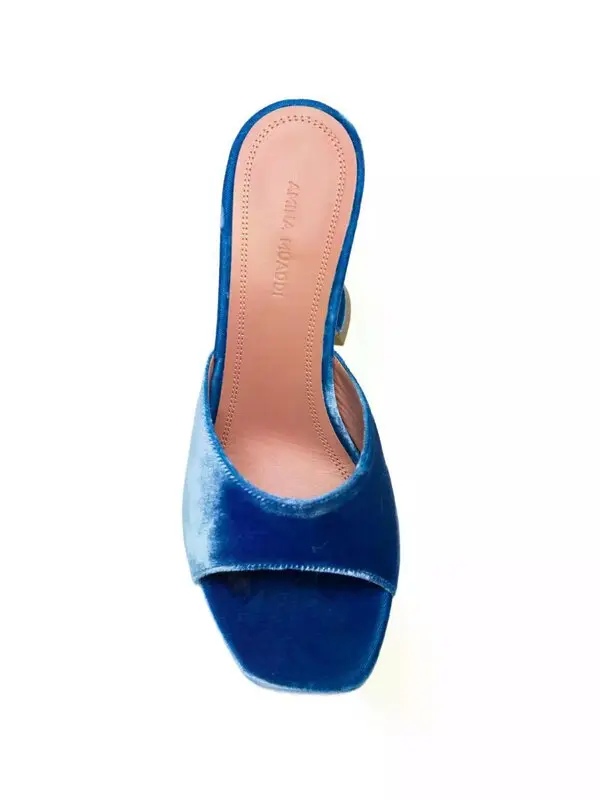 Amina Muaddi Lupita Velvet Sandals
