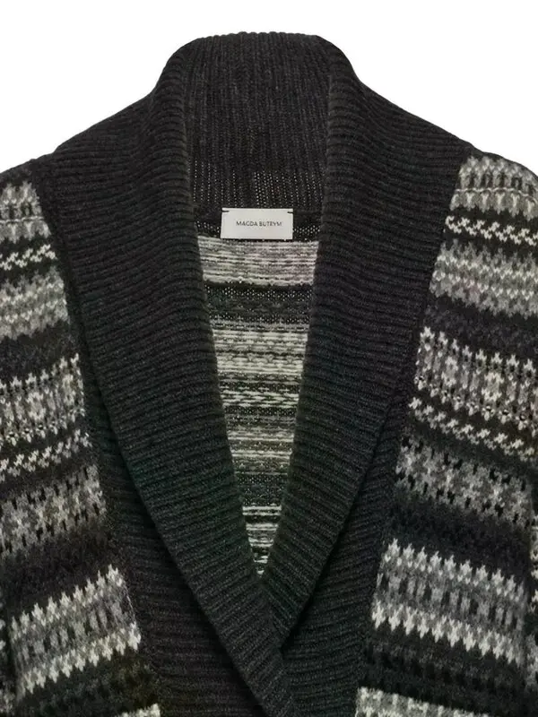Magda Butrym Fair Isle Pattern Shawl Collar Cardigan