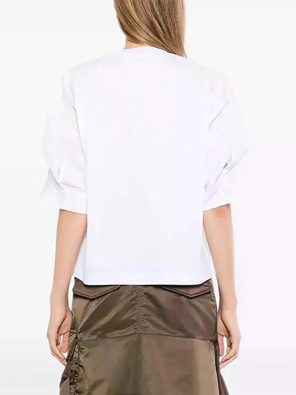 Sacai Short Sleeve Crewneck T-shirt With Chest Pocket
