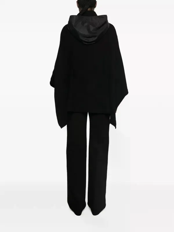 TWINSET Hooded Drawstring Poncho