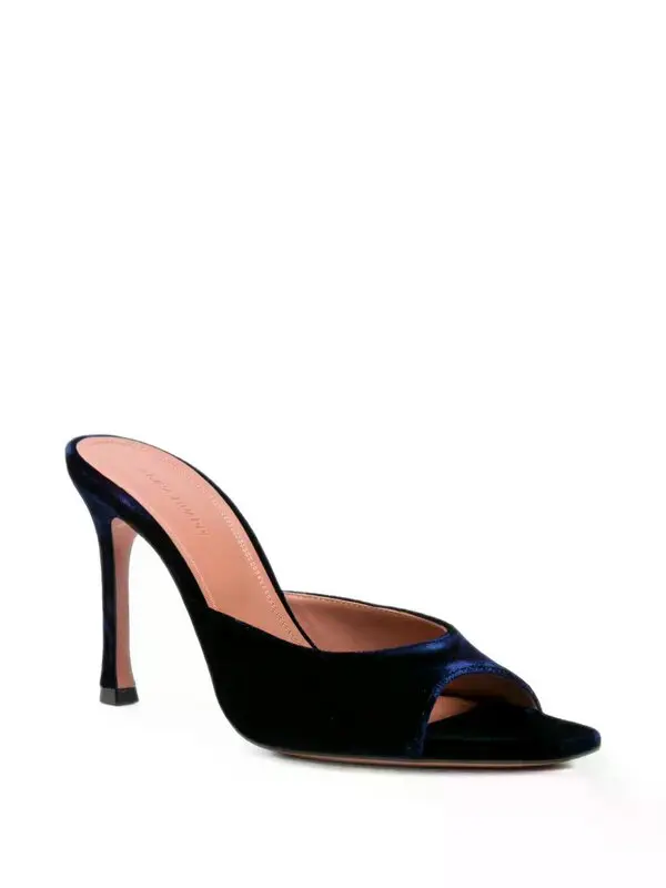 Amina Muaddi Alexa Velvet Sandals