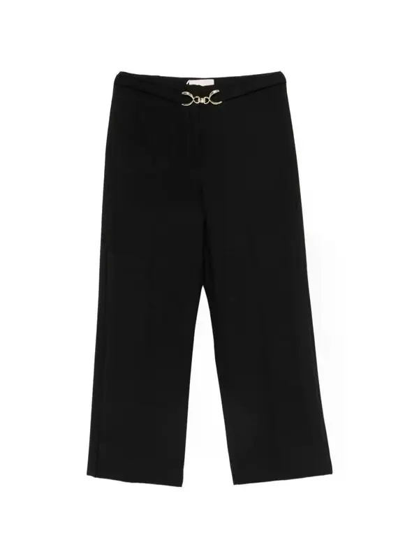 I BLUES Cropped Trousers With Horsebit Detail