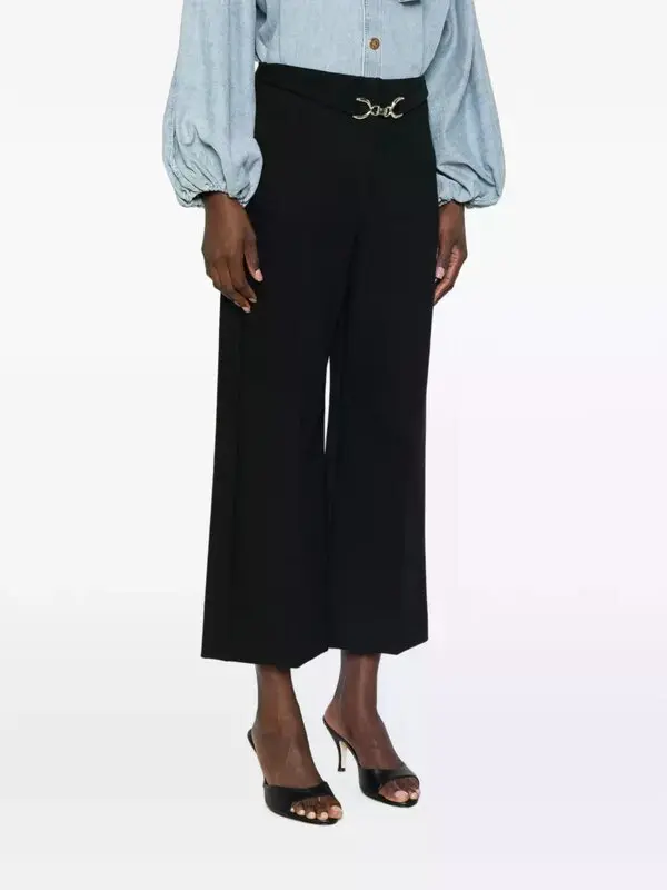I BLUES Cropped Trousers With Horsebit Detail
