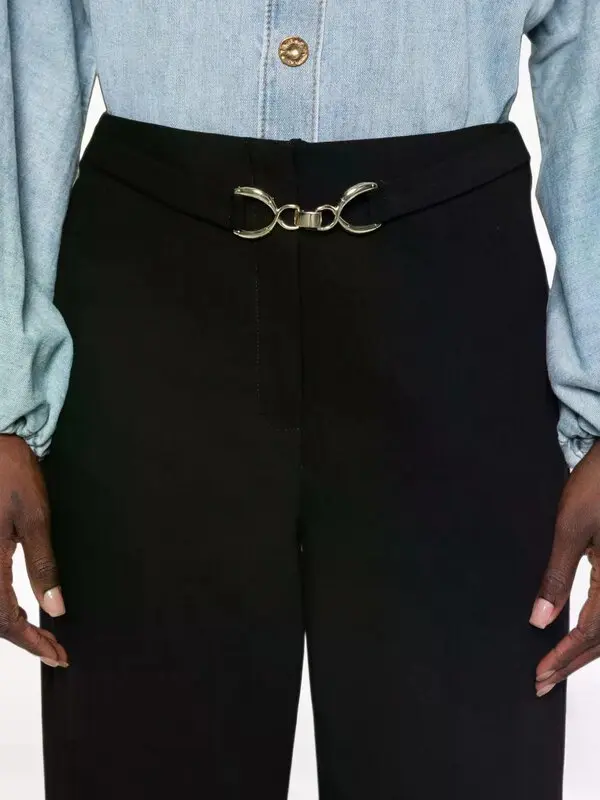 I BLUES Cropped Trousers With Horsebit Detail