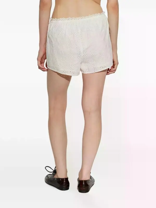 Posse Harriet Broderie-anglaise Shorts - White
