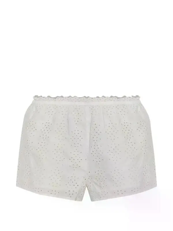 Posse Harriet Broderie-anglaise Shorts - White