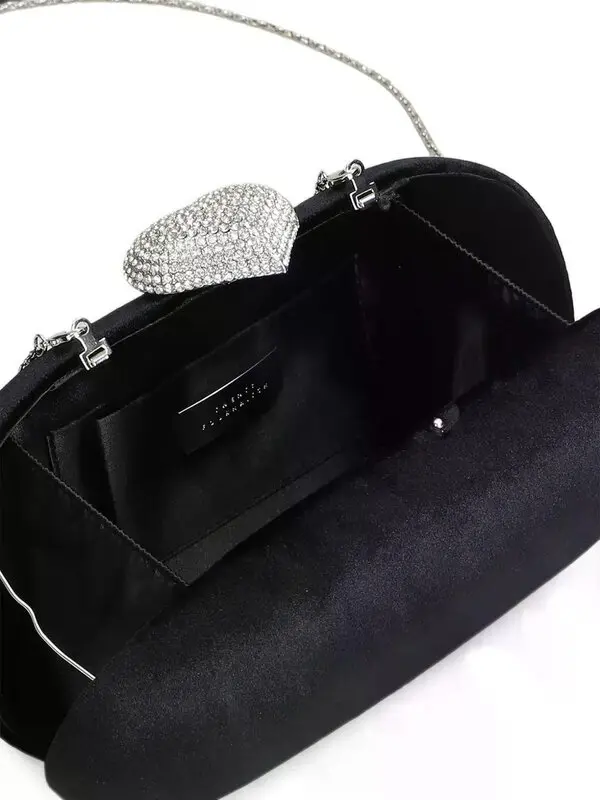 TWENTY FOURHAITCH Crystal-embellished Oval Clutch Bag