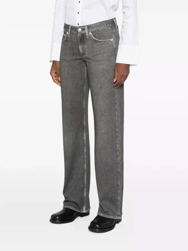 Rag & Bone Rb Miramar Terry Cam Full Straight-leg Trousers - Grey