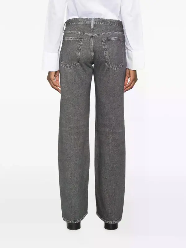 Rag & Bone Rb Miramar Terry Cam Full Straight-leg Trousers - Grey