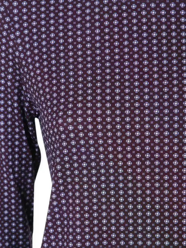 WHYCI Geometric Print Long-sleeve T-shirt