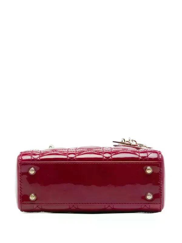 Dior 2019 Mini Patent Cannage Lady Satchel