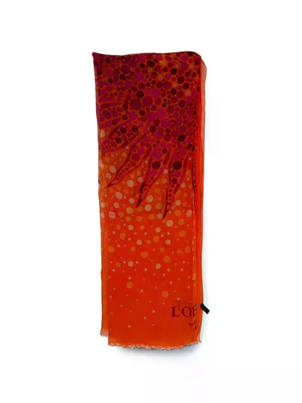 Loewe Vibrant Print Scarf - Orange