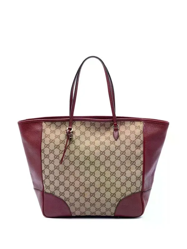 Gucci Gg Canvas And Calfskin Bree Tote Bag