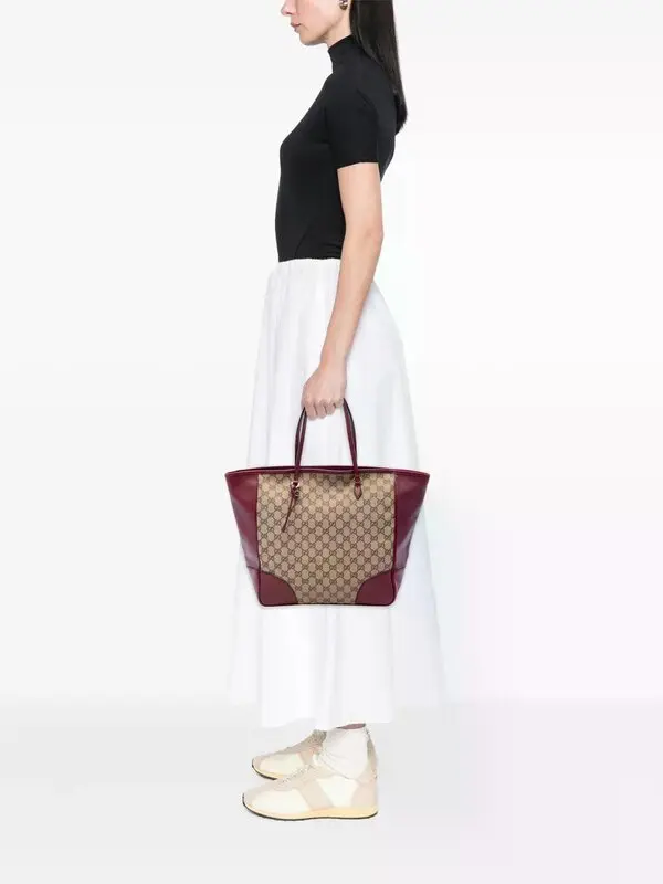 Gucci Gg Canvas And Calfskin Bree Tote Bag