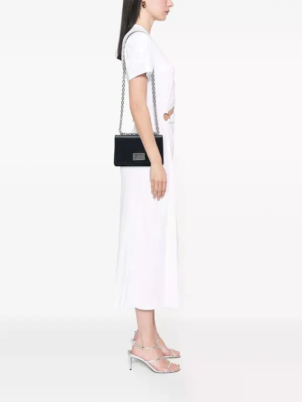 Prada Saffiano Lux Lock Chain Flap Crossbody Bag
