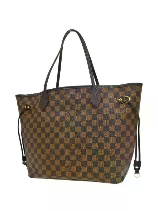 LOUIS VUITTON 2008 Mm Neverfull Damier Ébène Tote Bag - Brown