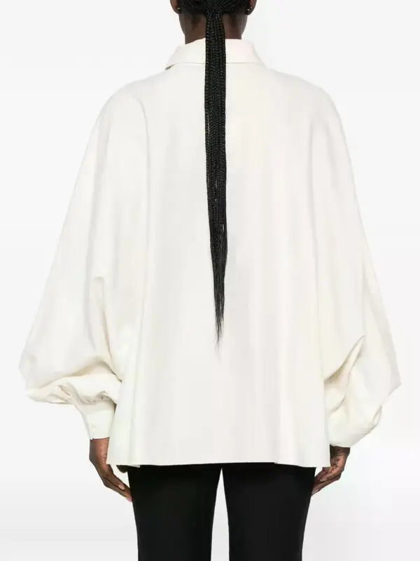 SOSUE Balloon Sleeve Shirt - Neutrals
