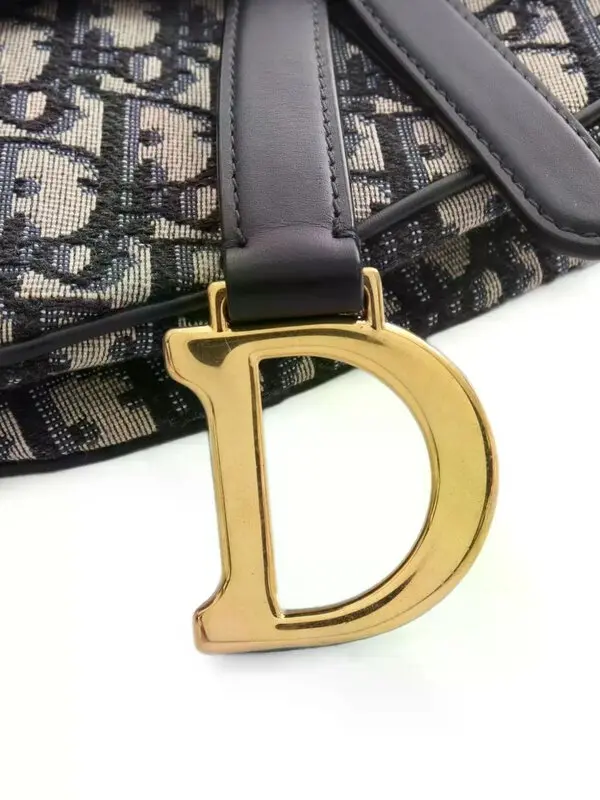 Dior 2010s Oblique Jacquard Saddle Shoulder Bag
