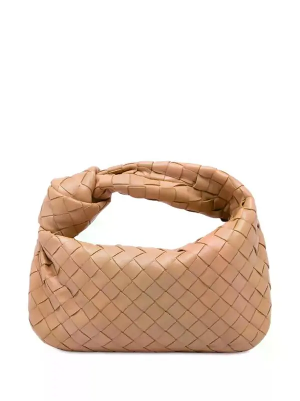 Bottega Veneta Mini Nappa Intrecciato Jodie Hobo Bag - Brown
