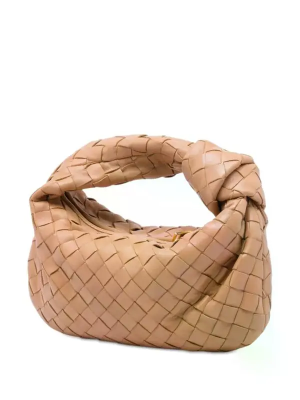 Bottega Veneta Mini Nappa Intrecciato Jodie Hobo Bag - Brown