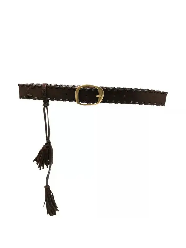 TWINSET Whipstitch-trim Tassel-detail Belt - Brown
