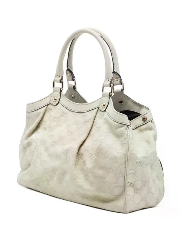 Gucci Medium Guccissima Sukey Tote Bag - White
