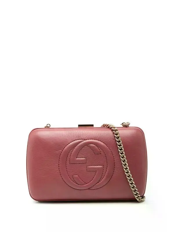 Gucci Calfskin Soho Clutch On Chain Crossbody Bag