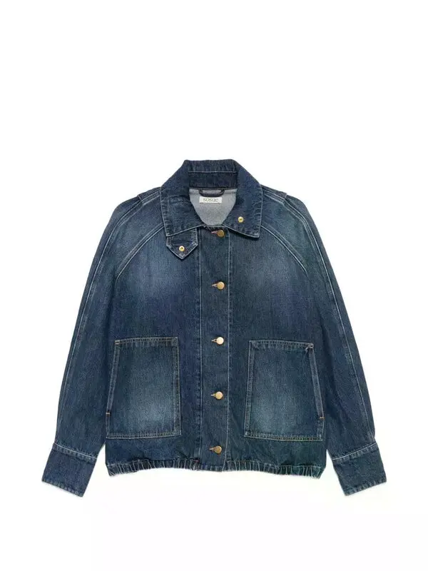 SOSUE Denim Jacket With Faded Finish And Gold-tone Hardware