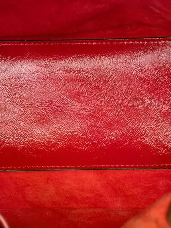 Dior 2018 Medium Crinkled Patent Cannage Supple Lady Satchel