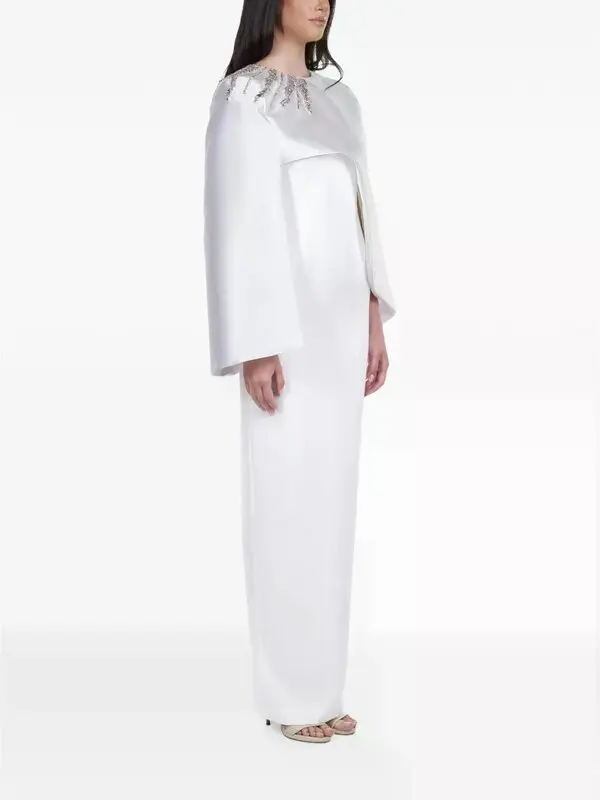 ARAFTU Arafatu Embellished Cape Overlay Maxi Dress
