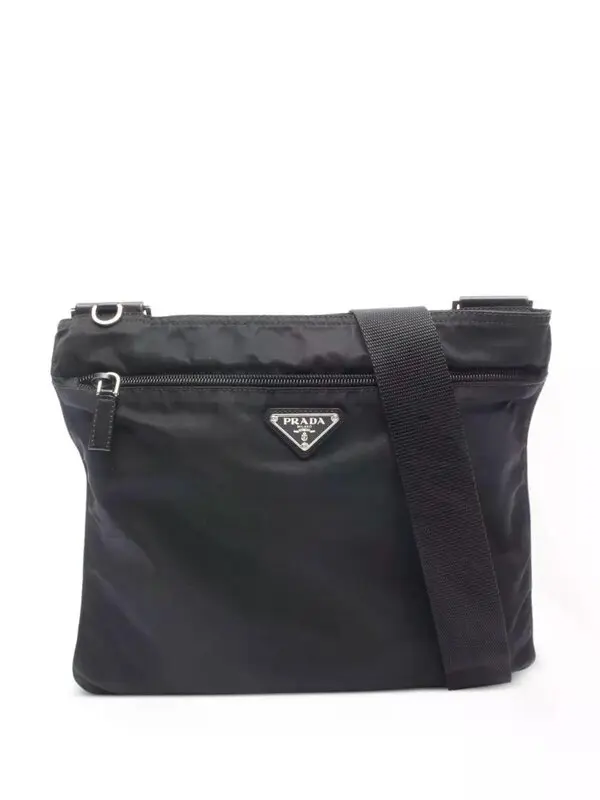Prada Logo Plaque Crossbody Bag