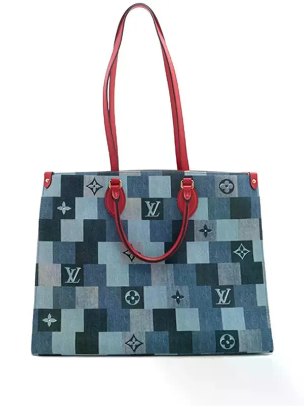 LOUIS VUITTON Monogram Denim Onthego Gm Satchel