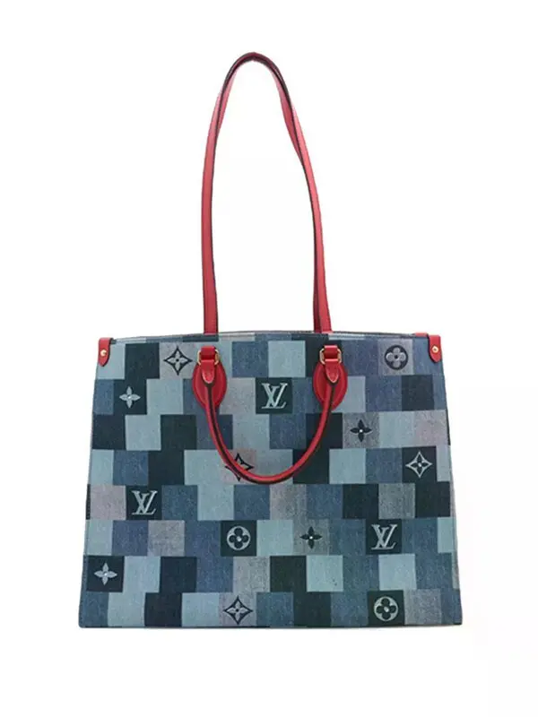LOUIS VUITTON Monogram Denim Onthego Gm Satchel