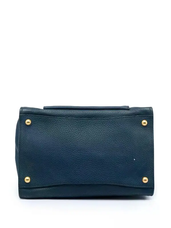 Prada Vitello Daino Front Pocket Open Convertible Tote Satchel