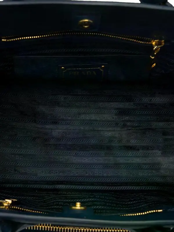 Prada Vitello Daino Front Pocket Open Convertible Tote Satchel