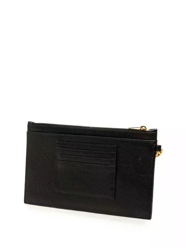 Saint Laurent Grain De Poudre Matelasse Cassandre Zip Pouch Clutch Bag