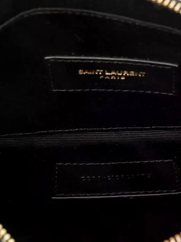 Saint Laurent Grain De Poudre Matelasse Cassandre Zip Pouch Clutch Bag