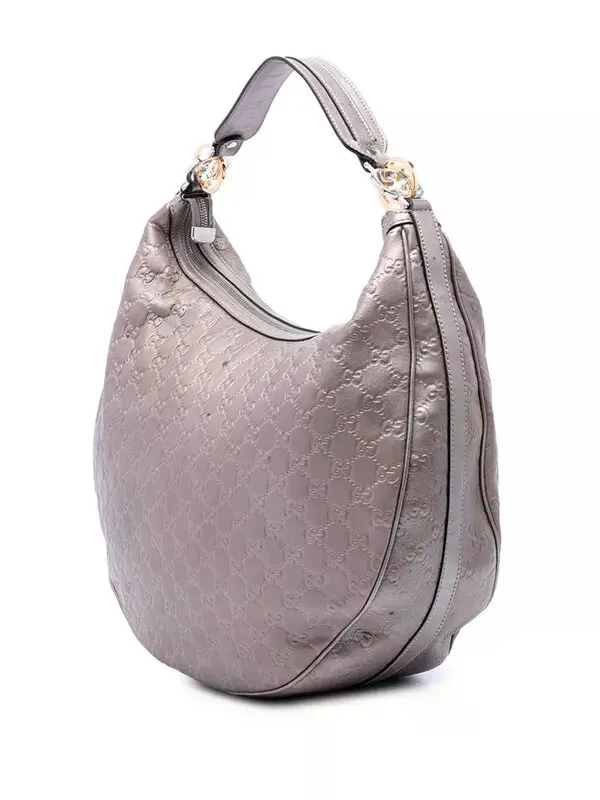 Gucci Large Metallic Sssima Twins Hobo Bag